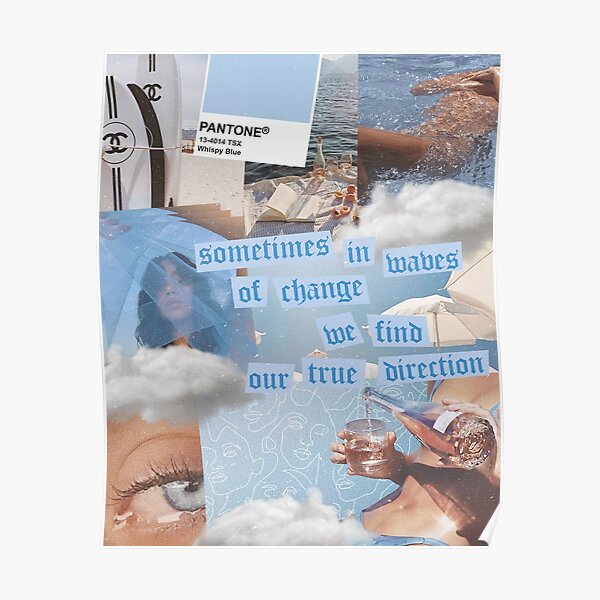 "Ocean Blue Collage " Poster for Sale by christina-lee | Redbubble