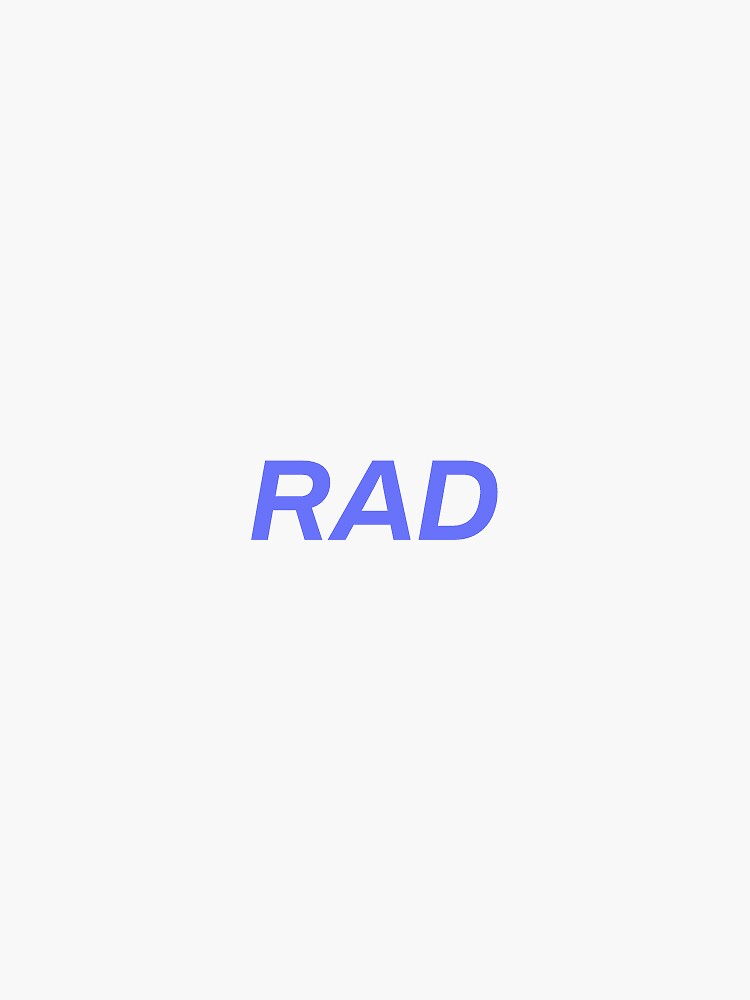 "RAD sticker" Sticker for Sale by avadroll | Redbubble