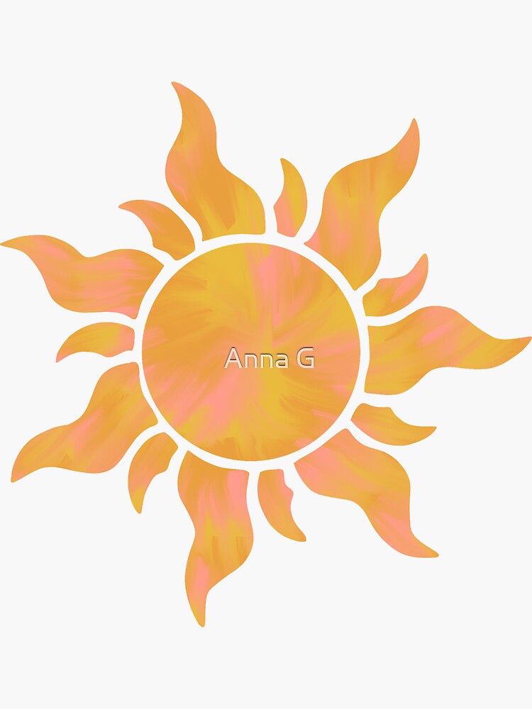 "tangled inspired sun" Sticker by Annakgregory | Redbubble
