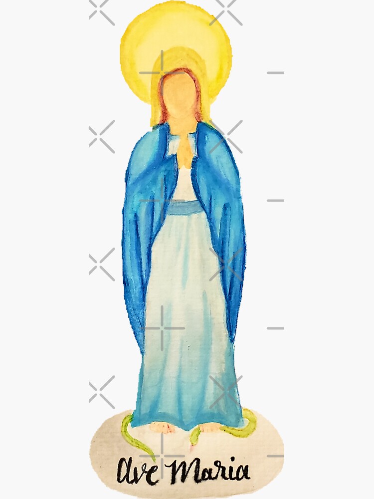 "Ave Maria" Sticker for Sale by bunbun27 | Redbubble
