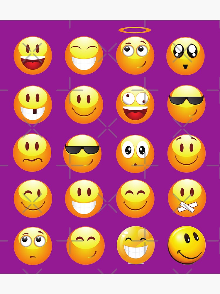 "purple emojis" Sticker for Sale by gossiprag | Redbubble