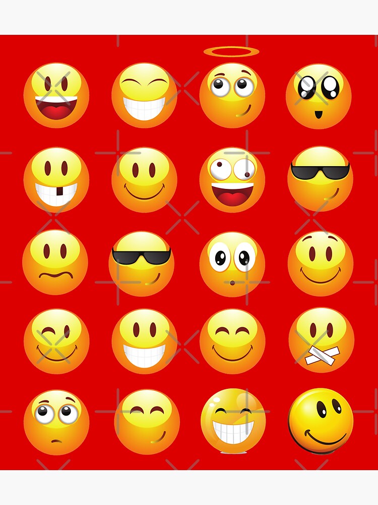 "red emojis" Sticker for Sale by gossiprag | Redbubble