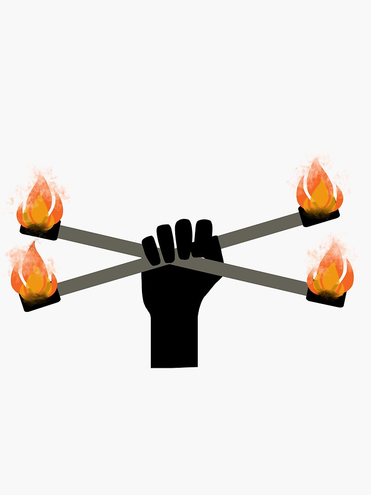 "Fire Staves Flow Prop " Sticker by heidibrick | Redbubble
