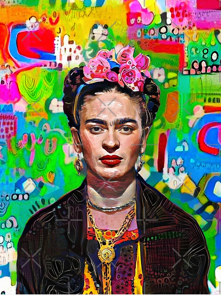"Colorful abstract neon Frida" T-shirt for Sale by cesarperalta ...