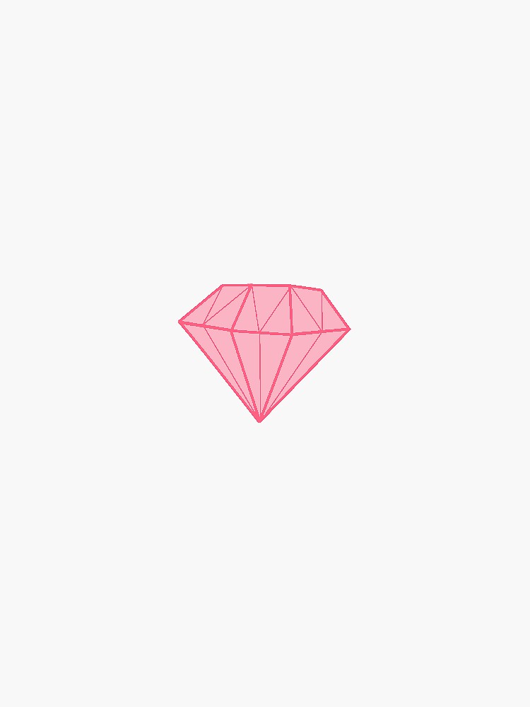 "Pink Diamond" Sticker by Ericafrank | Redbubble