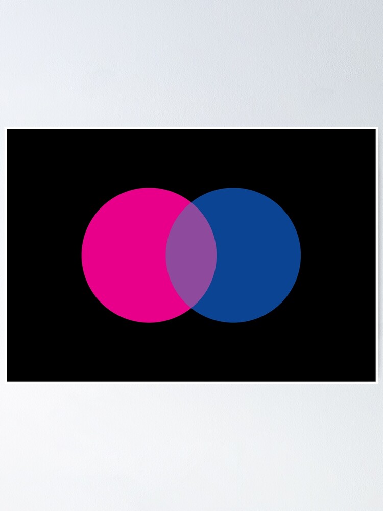 "Bi Pride | Subtle Minimalist Bisexual Venn Diagram" Poster for Sale by ...