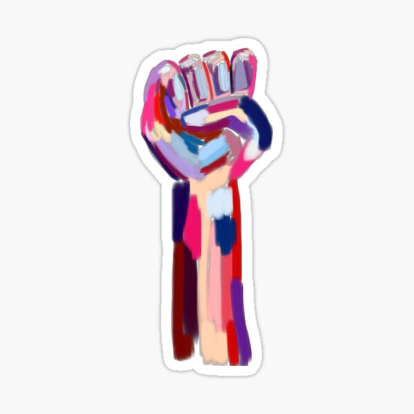 "Colourful fist " Sticker for Sale by Aesthetic125 | Redbubble