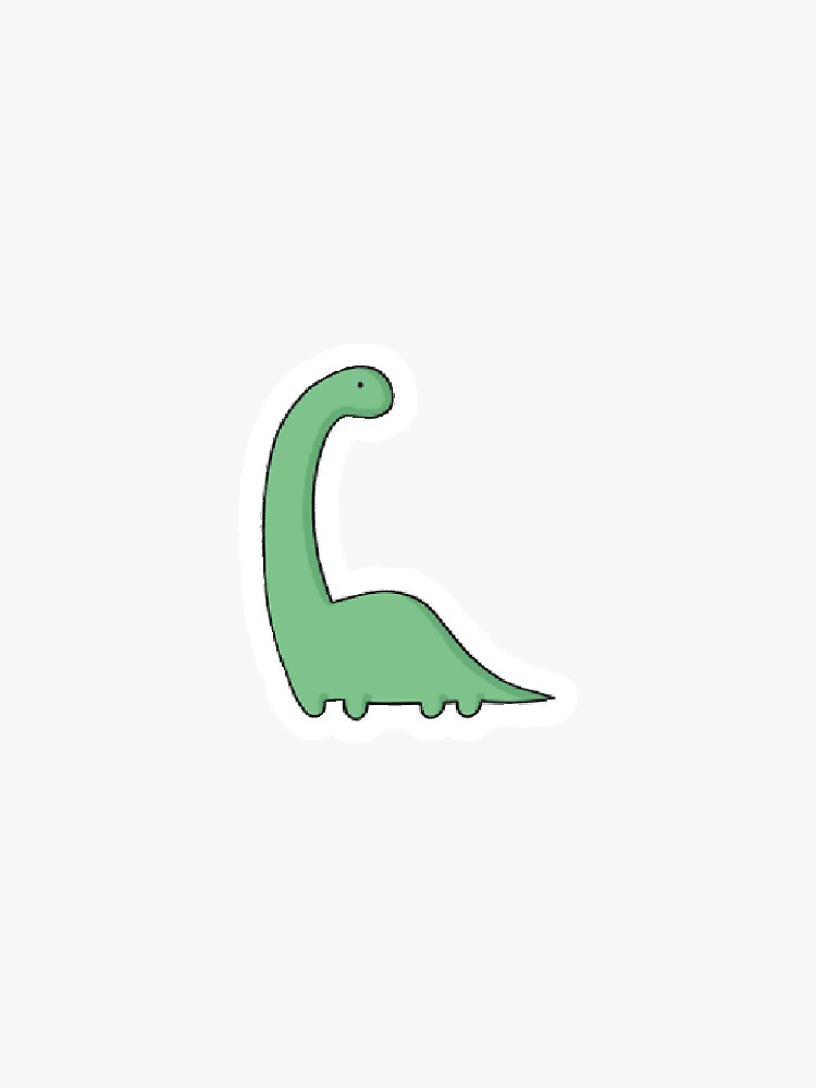 "Cute Green Dinosaur Sticker" Sticker for Sale by ssnappy | Redbubble