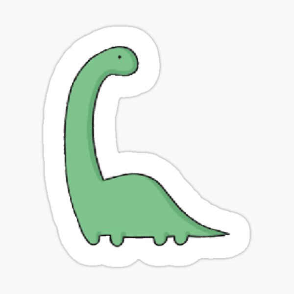 "Cute Green Dinosaur Sticker" Sticker for Sale by ssnappy | Redbubble