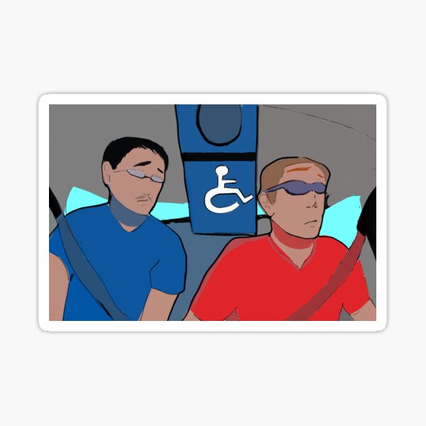 "Driving blind" Sticker by ShaneCrown | Redbubble