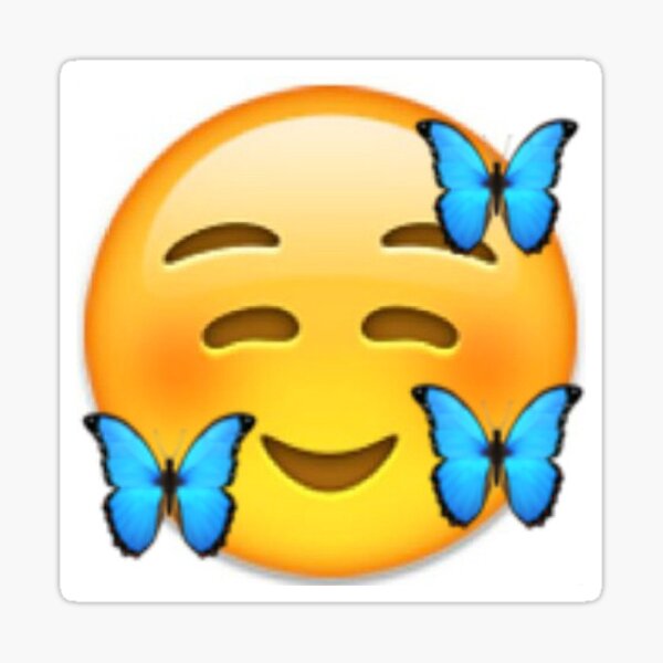 "Butterfly edited emoji" Sticker for Sale by amymullen | Redbubble