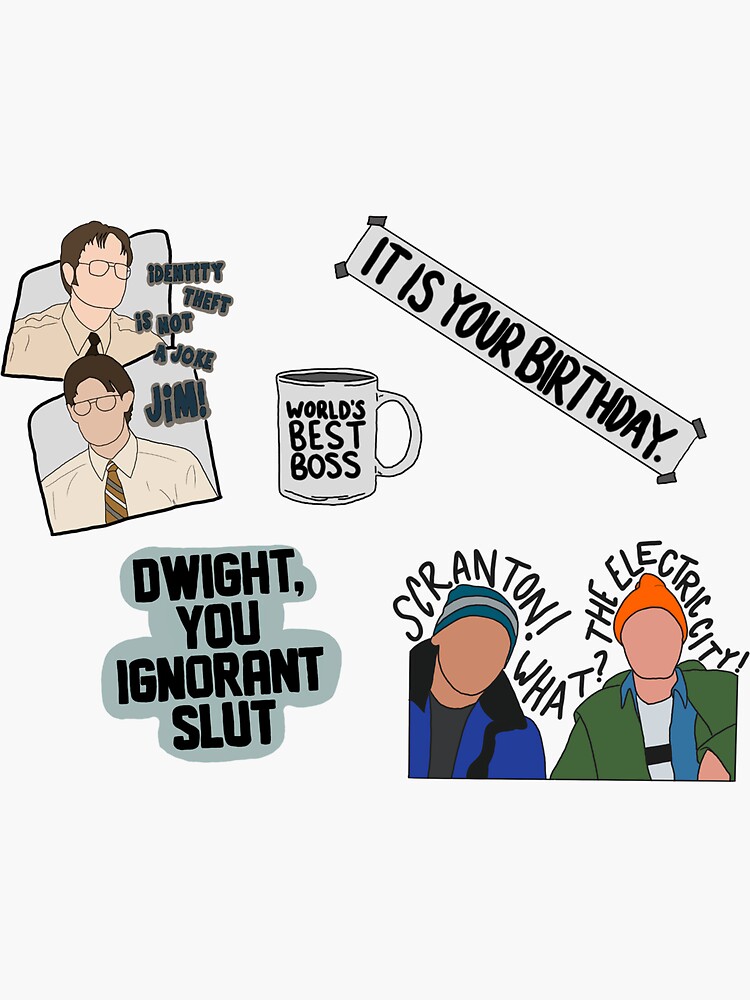 "The Office Sticker Pack- 5 Count" Sticker by bellasnook | Redbubble