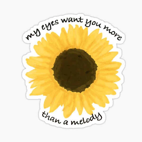"Sunflower Harry Styles Lyric Sticker" Sticker by shelberina711 | Redbubble