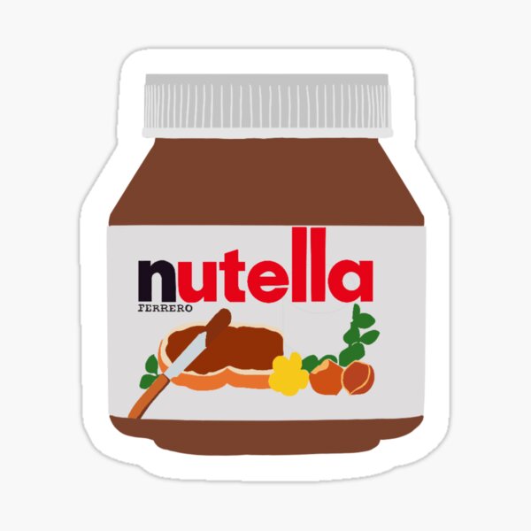 "Nutella Jar Sticker" Sticker by sadiebea | Redbubble