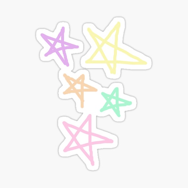 "PASTEL AESTHETIC STARS" Sticker by elliejones21 | Redbubble