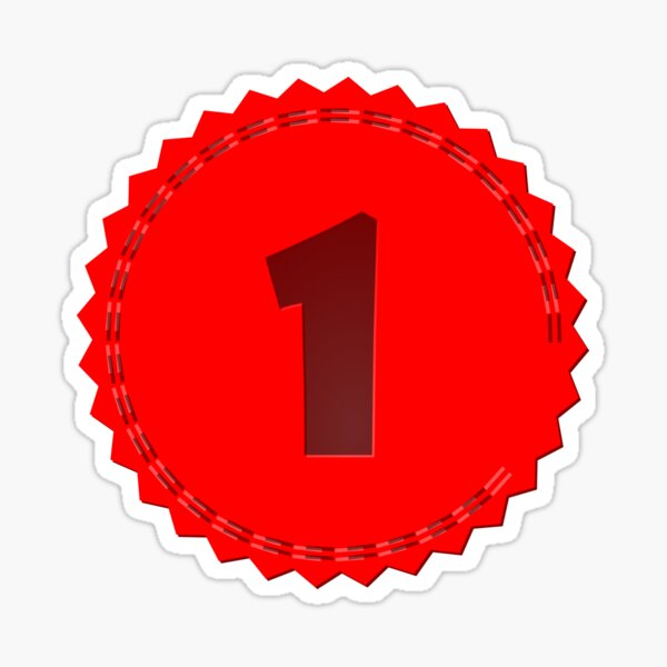 "NUMBER ONE" Sticker for Sale by andkand | Redbubble