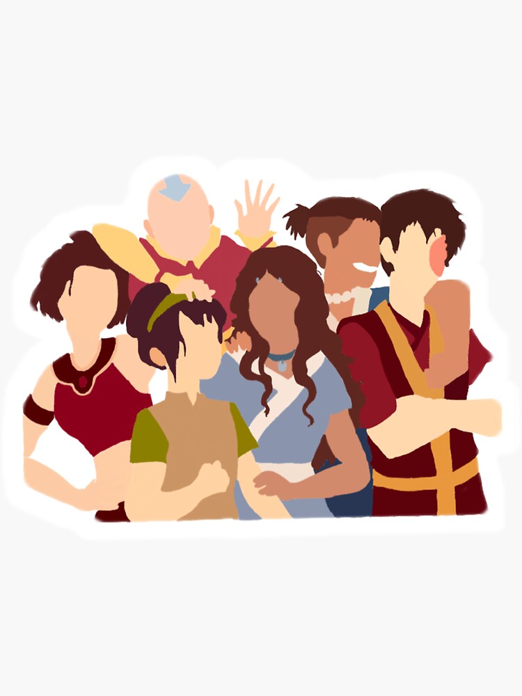"Team Avatar together Sticker" Sticker for Sale by mooncloudco | Redbubble