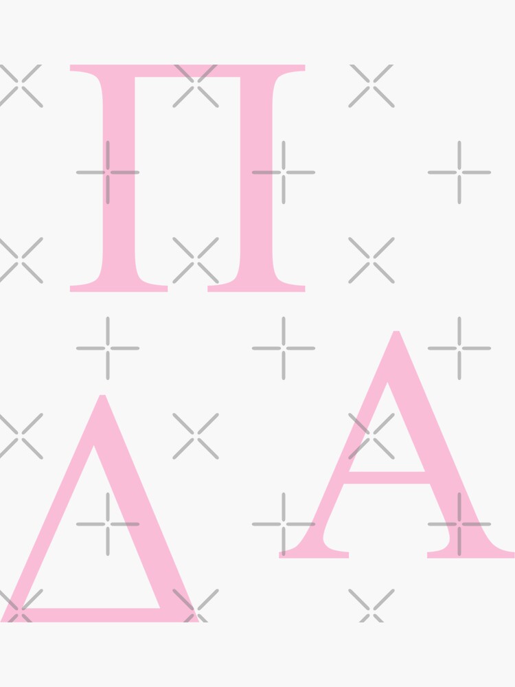 "ALPHA, PI, AND DELTA PINK GREEK LETTER PACK" Sticker for Sale by ...
