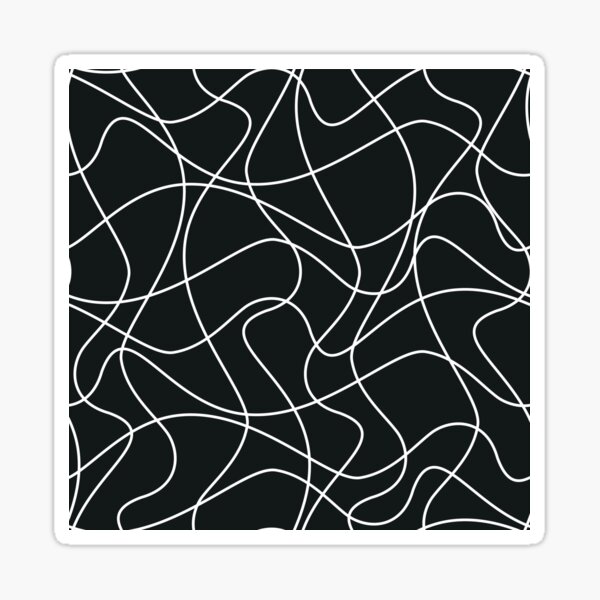 "Curved Lines" Sticker by ebruselmanlar | Redbubble