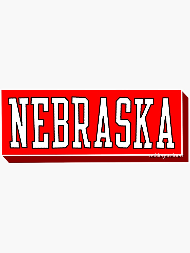 "Nebraska " Sticker for Sale by ashleysteinerr | Redbubble