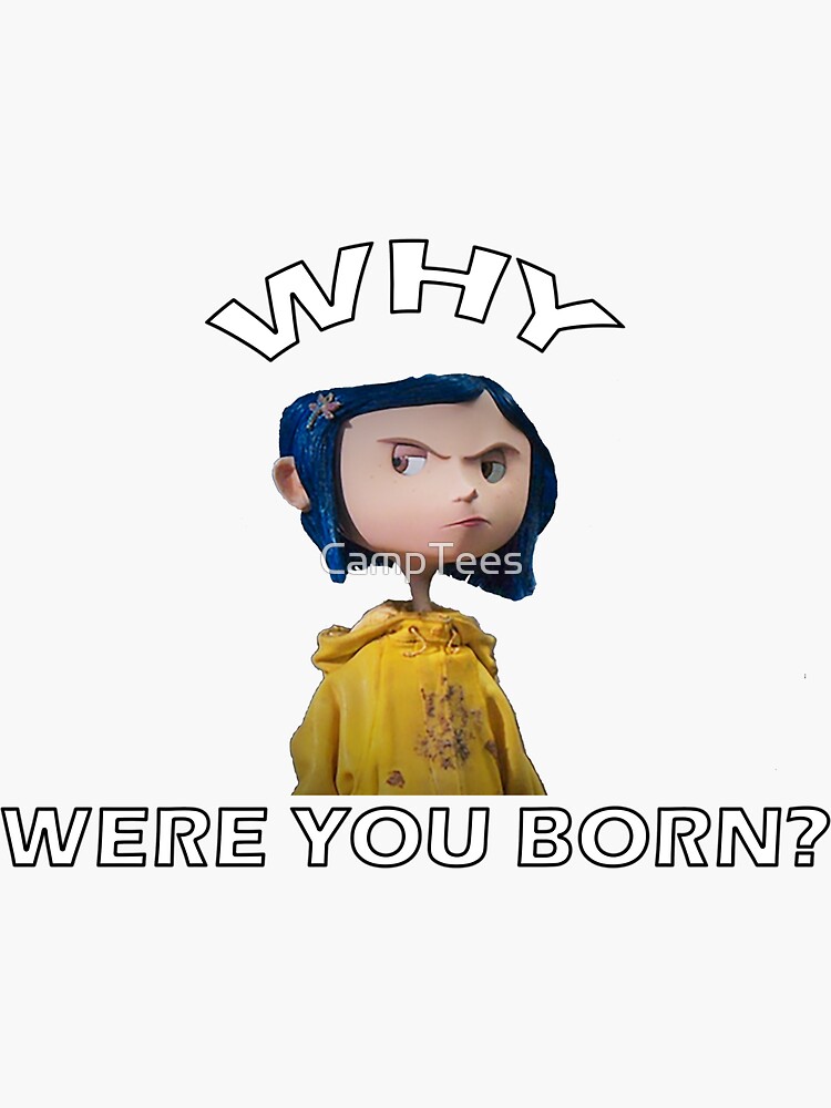 "Coraline Wybie " Sticker by CampTees | Redbubble