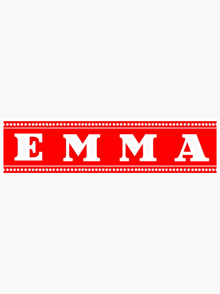 "Emma" Sticker for Sale by epierce77 | Redbubble