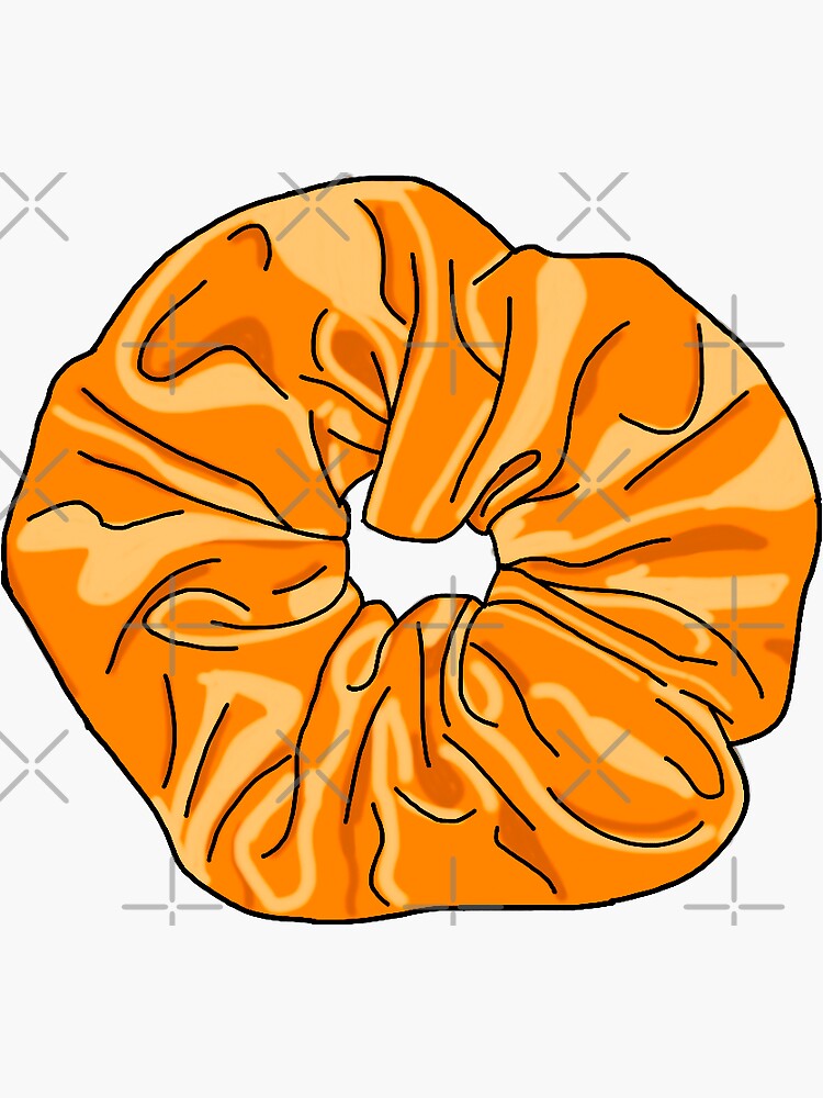 "Orange VSCO Scrunchie Art" Sticker by keerthigirish | Redbubble