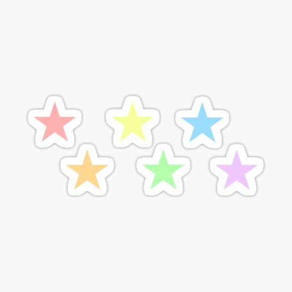 "Pastel Star Pack" Sticker for Sale by cassiesantella | Redbubble