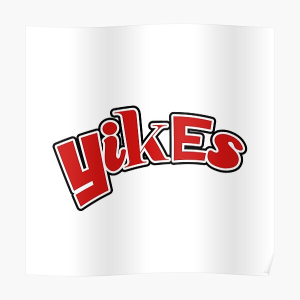 "yikes sticker (red)" Poster by ColetteStickers | Redbubble