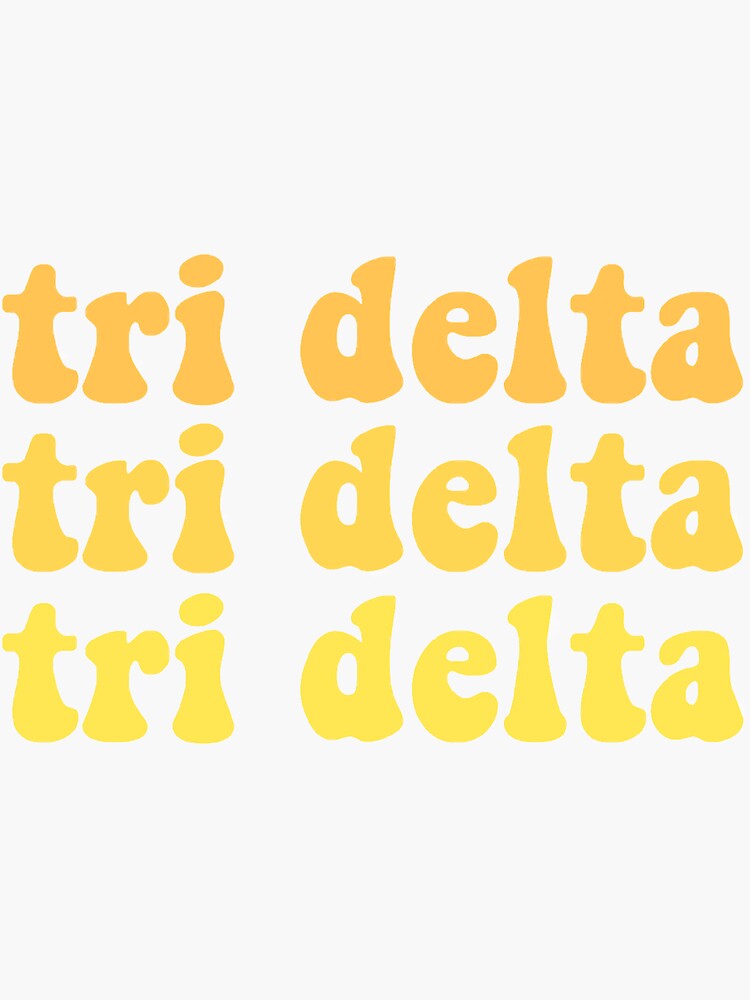 "TRI DELTA GRAPHIC" Sticker for Sale by lynseyowen0 | Redbubble