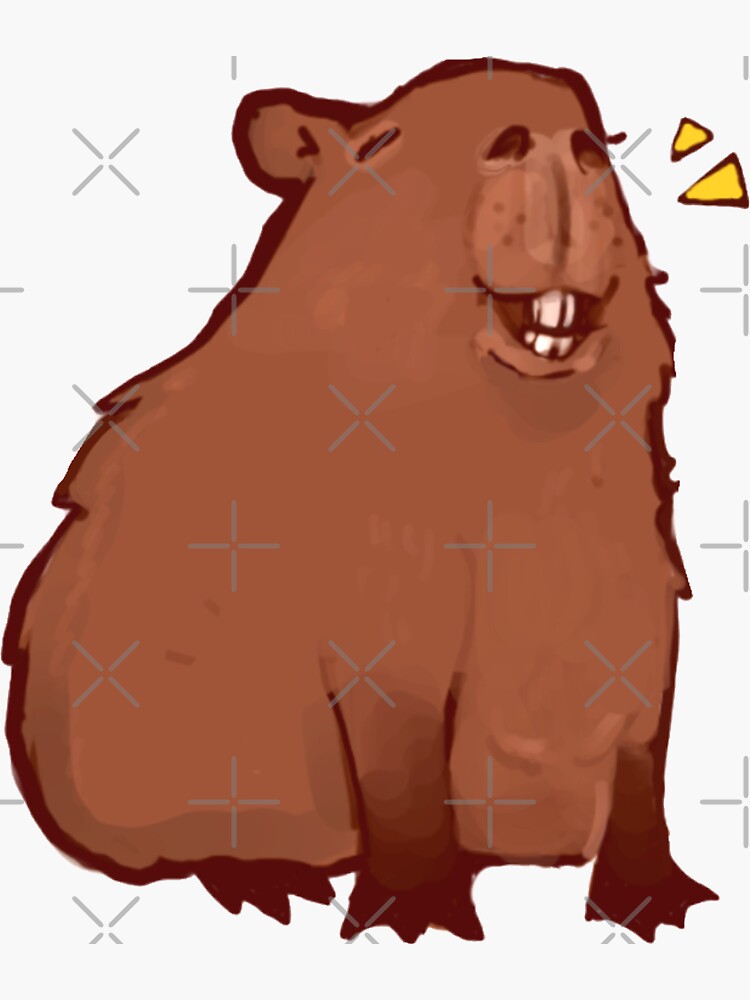 "Capybara Laughing" Sticker by Pawpig | Redbubble