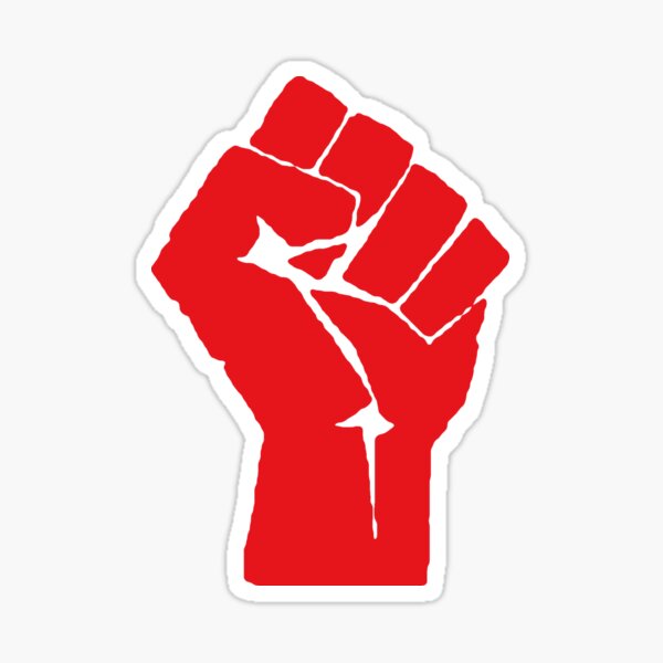"Power Fist (Red Painted Version)" Sticker for Sale by GillyTheGhillie ...