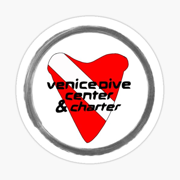 "VDC Dive Flag Shark Tooth" Sticker for Sale by Abbygcarter | Redbubble