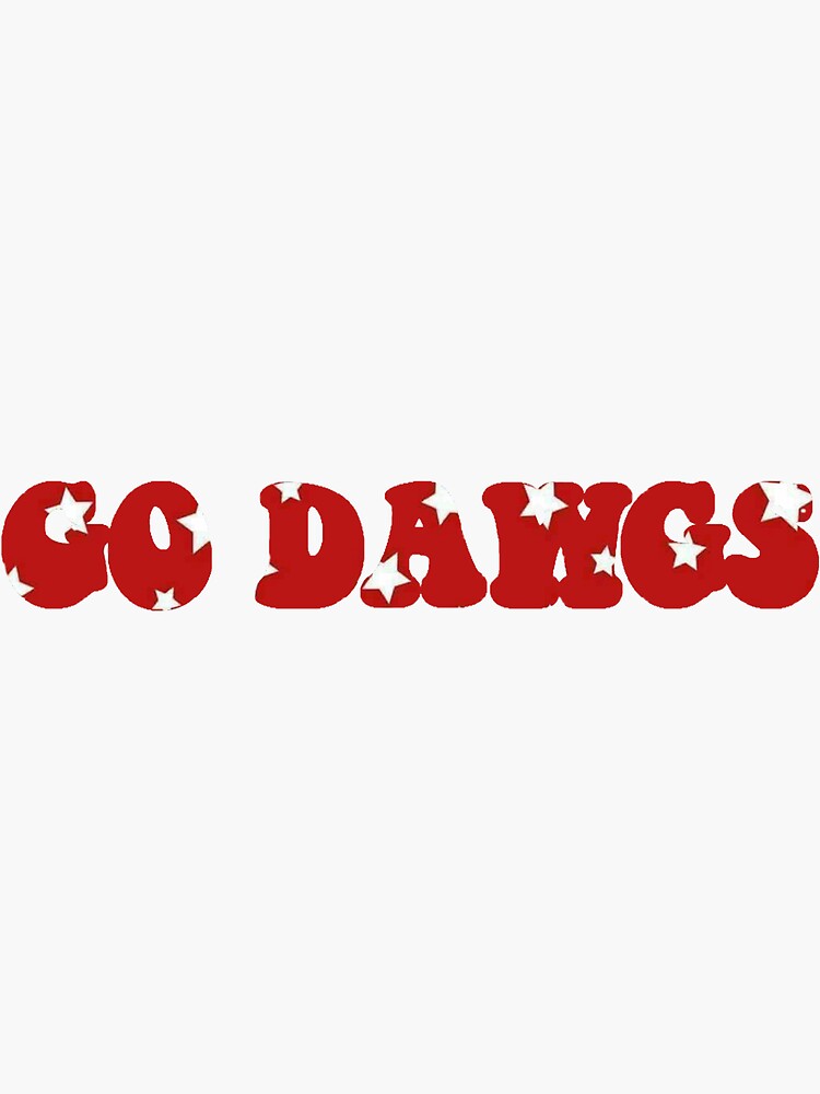 "GO DAWGS" Sticker for Sale by lynseyowen0 | Redbubble