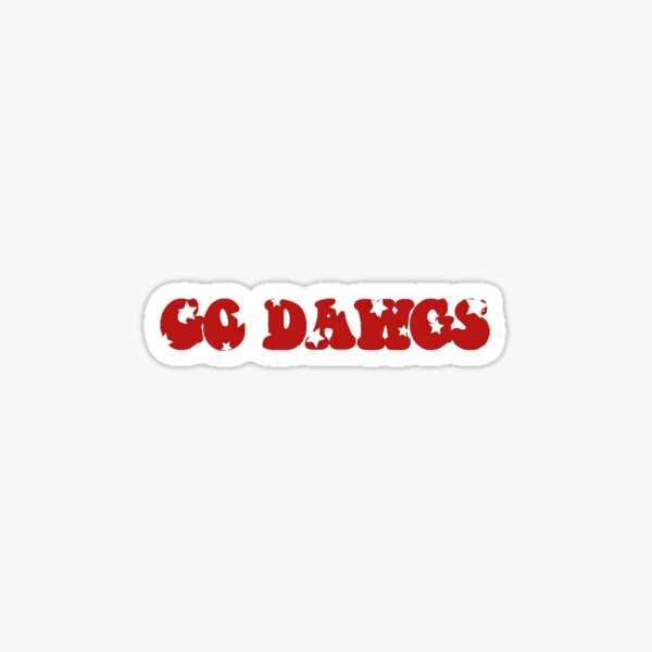 "GO DAWGS" Sticker for Sale by lynseyowen0 | Redbubble
