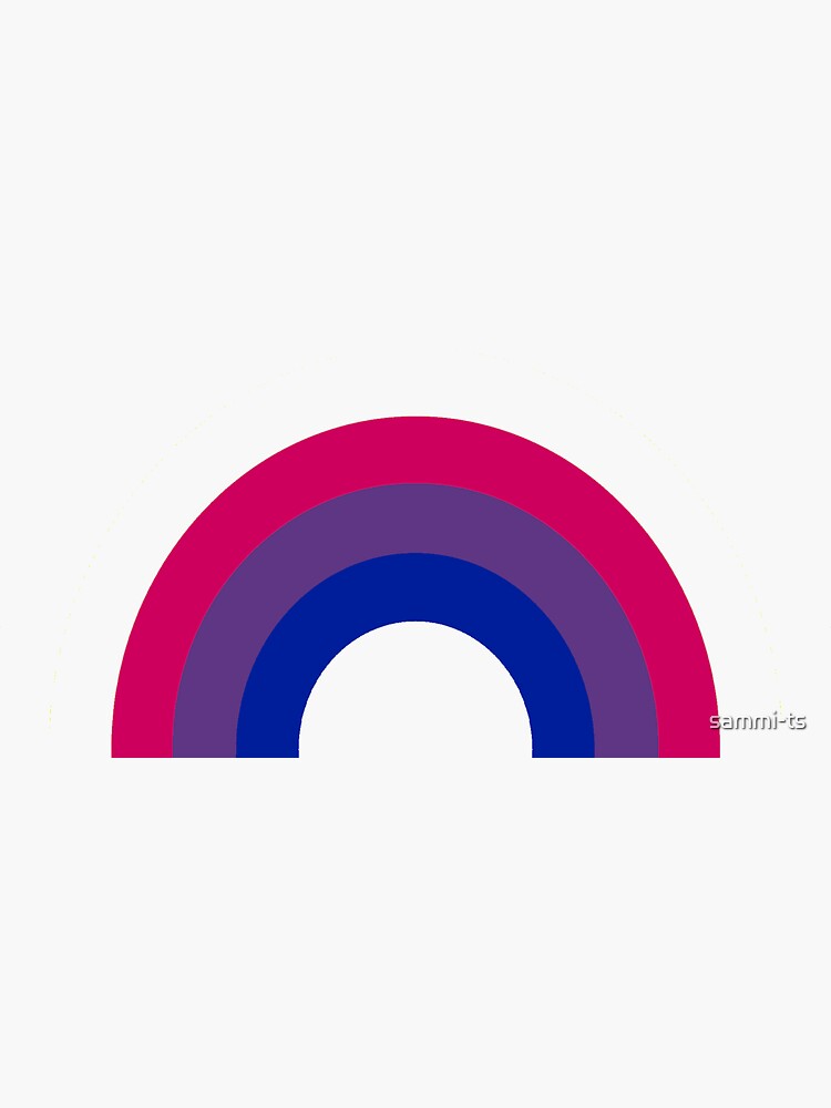 "Bi Flag Rainbow " Sticker for Sale by sammi-ts | Redbubble