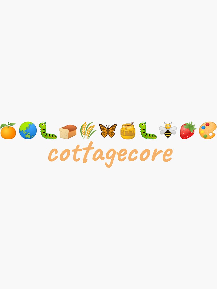 "cottagecore + emoji combo" Sticker for Sale by hmiller87 | Redbubble