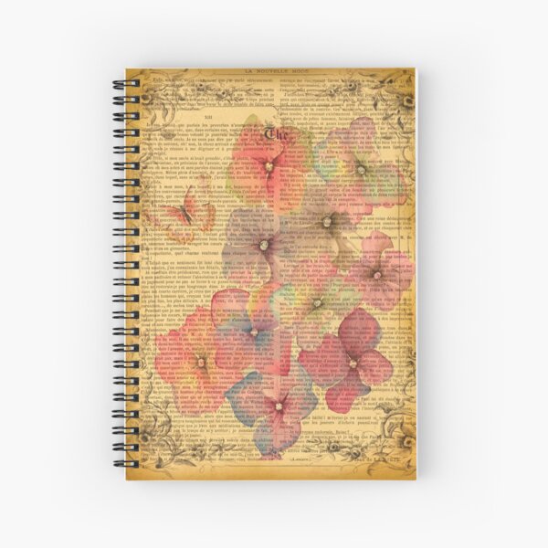 "Botanical print, on old book page - flowers- Hydrangea" Journal for ...