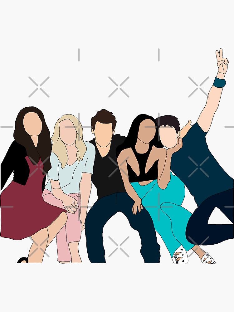 "Tvd cast photo" Sticker for Sale by Jennaross8 | Redbubble