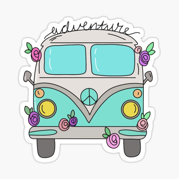 "Adventure Van" Sticker for Sale by chuang1002 | Redbubble