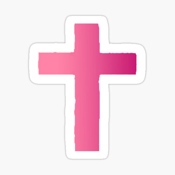 "gradient cross" Sticker for Sale by kimberlymunro | Redbubble