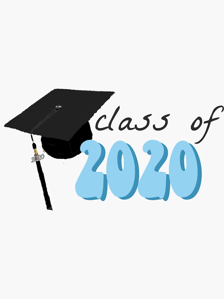 "class of 2020 blue" Sticker for Sale by StickersByJess1 | Redbubble