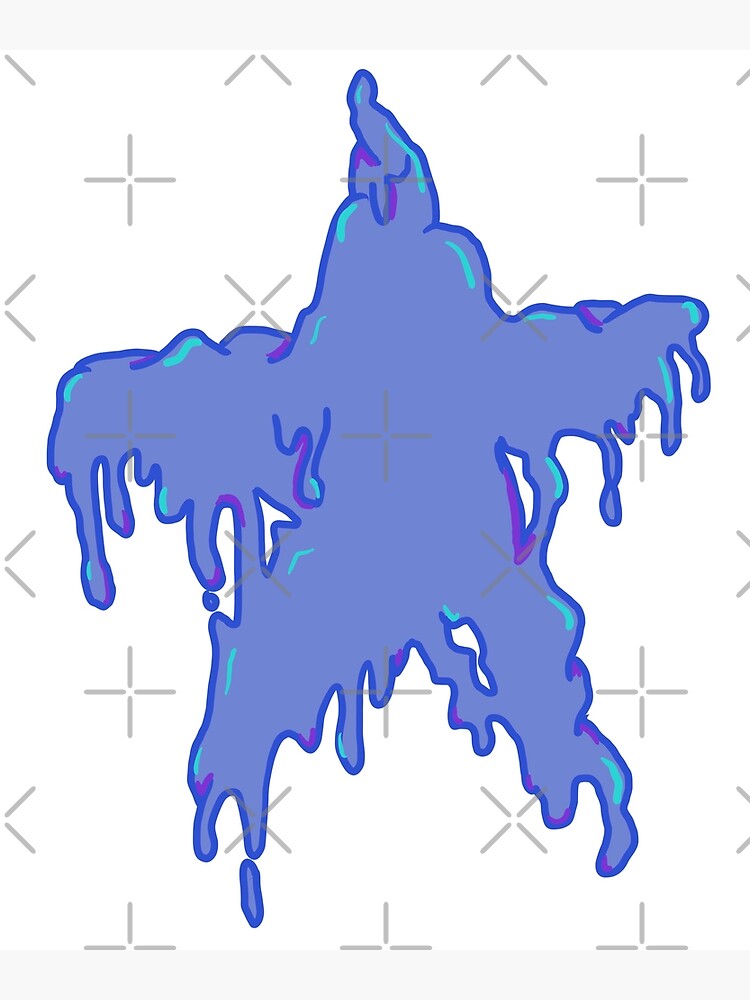"Light blue Melting Star" Poster by MeltingStarArt | Redbubble