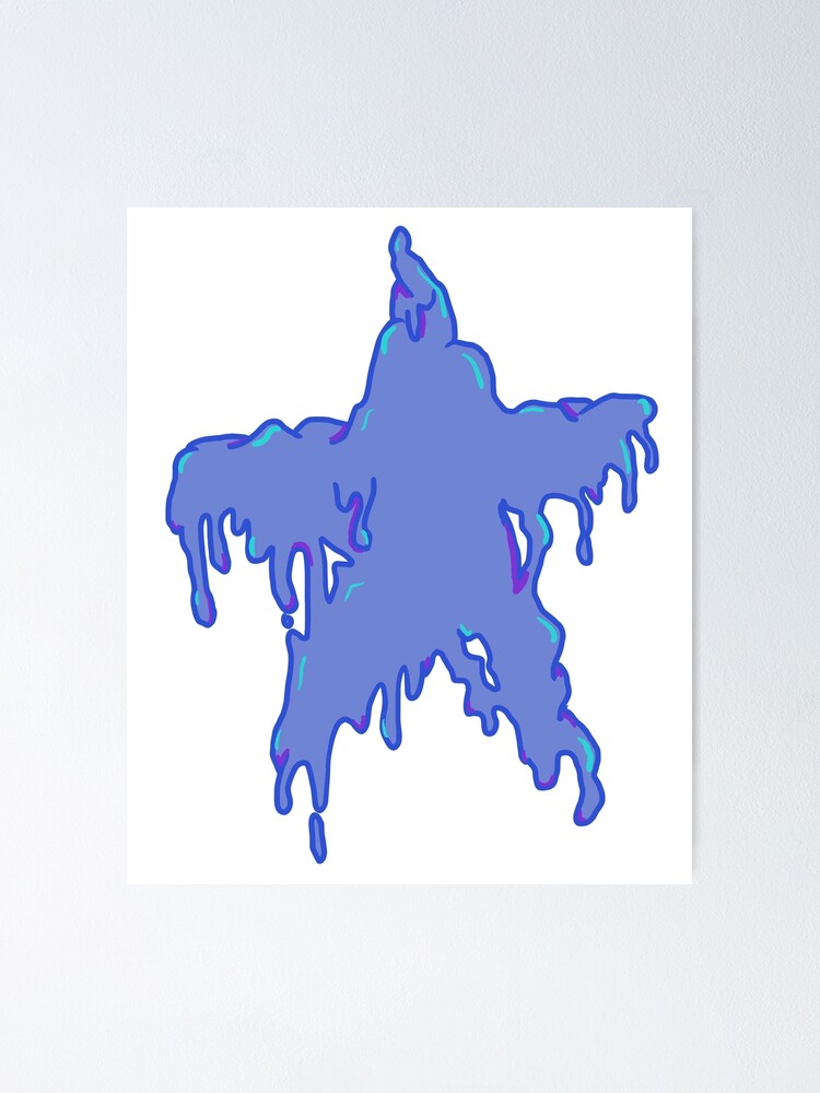 "Light blue Melting Star" Poster by MeltingStarArt | Redbubble