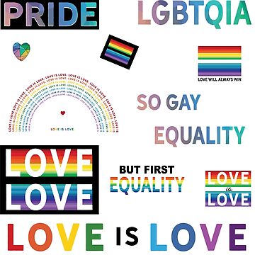 "LGBTQIA Stickers, LGBTQ Sticker Set" Sticker for Sale by DesireeNguyen ...