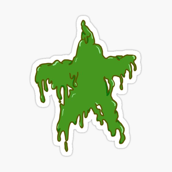 "Green Melting Star" Sticker by MeltingStarArt | Redbubble