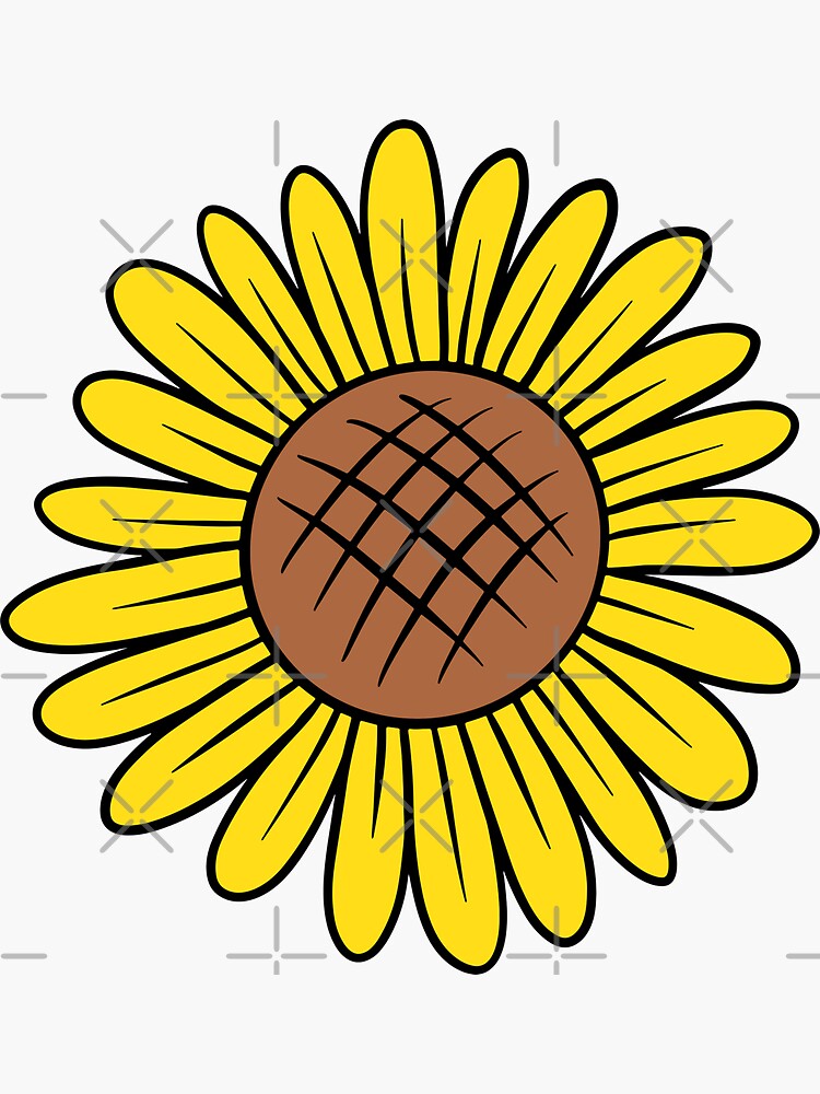 "Sunflower cartoon" Sticker by adarshajith | Redbubble