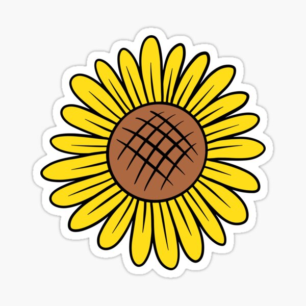 "Sunflower cartoon" Sticker by adarshajith | Redbubble