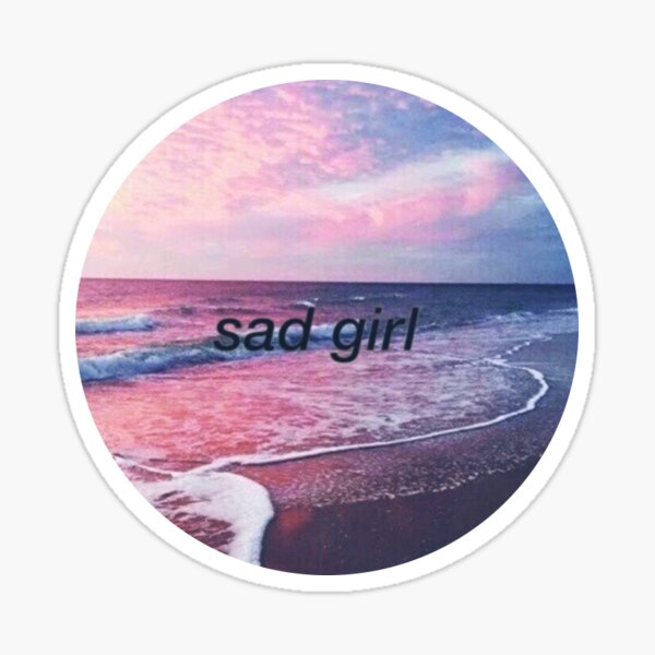 "Sad Girl" Sticker for Sale by Ericafrank | Redbubble