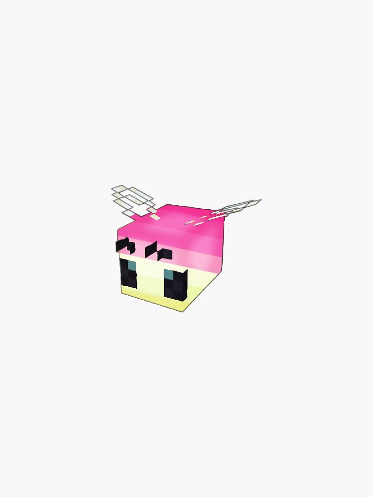"Enby Lesbian Minecraft Bee" Sticker by networklove | Redbubble